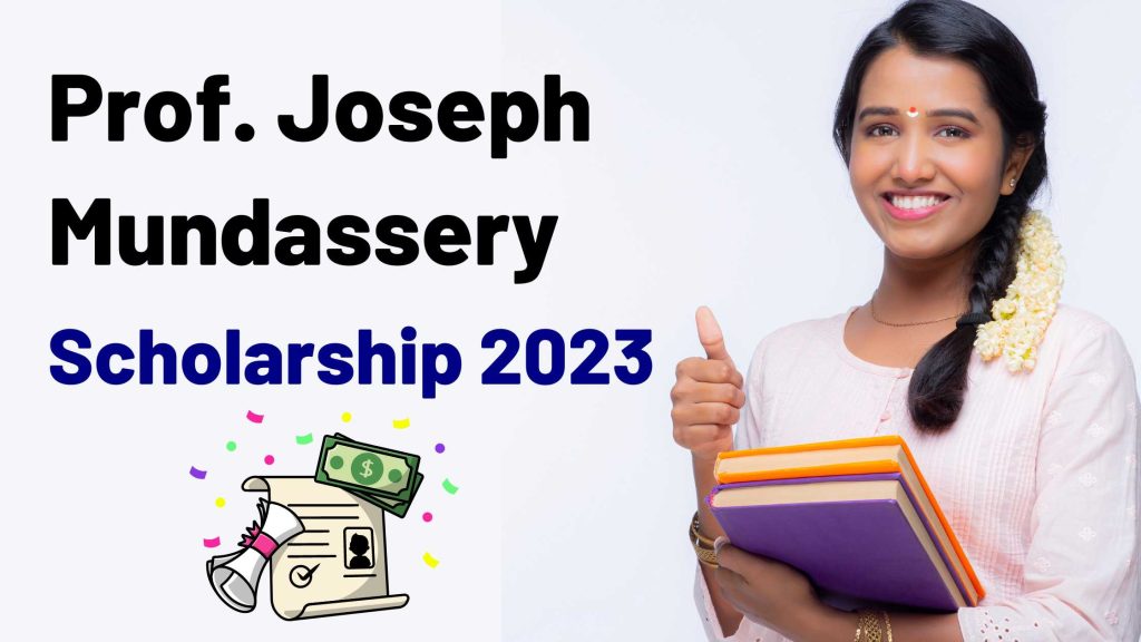 Prof. Joseph Mundassery scholarship 2023 - Vineesh Rohini
