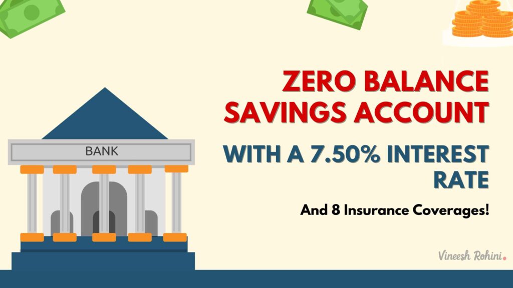 Zero Balance Savings Account with a 7.50% Interest Rate and 8 Insurance ...