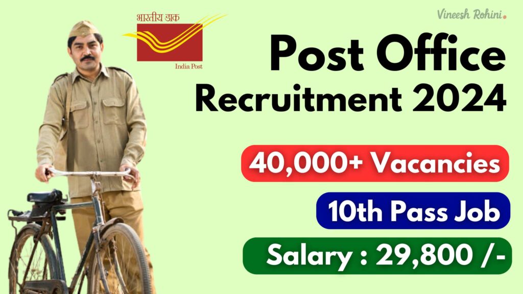 Post Office Recruitment - GDS Recruitment 2024, 40,000+ Vacancies ...